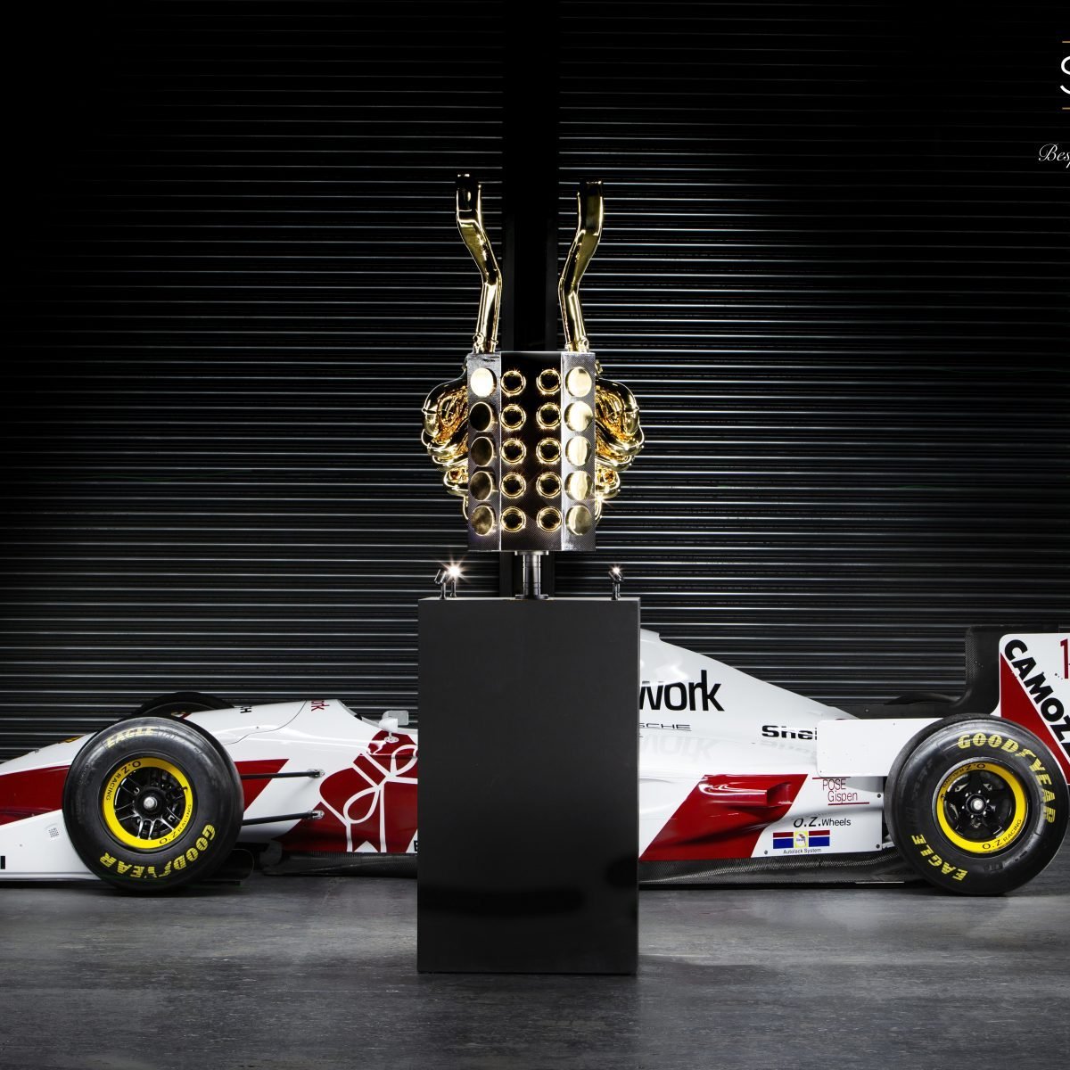 F1 Exhaust Sculpture 24ct Gold Plated - The Supercar Store